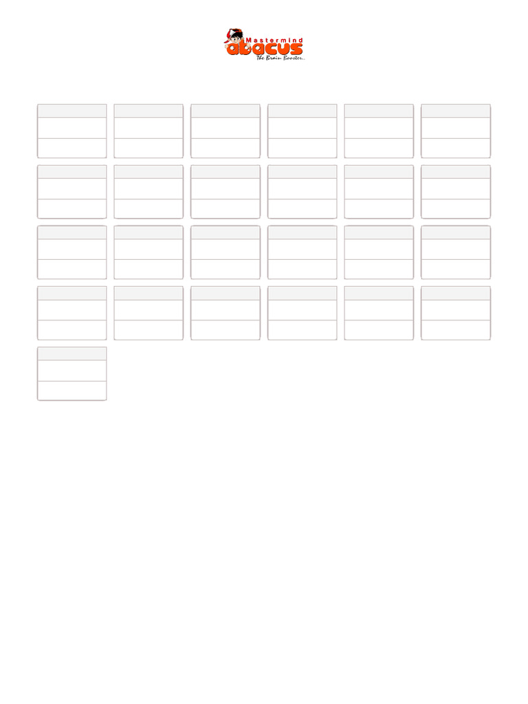 Abacus Practice Worksheet and Answers | PDF