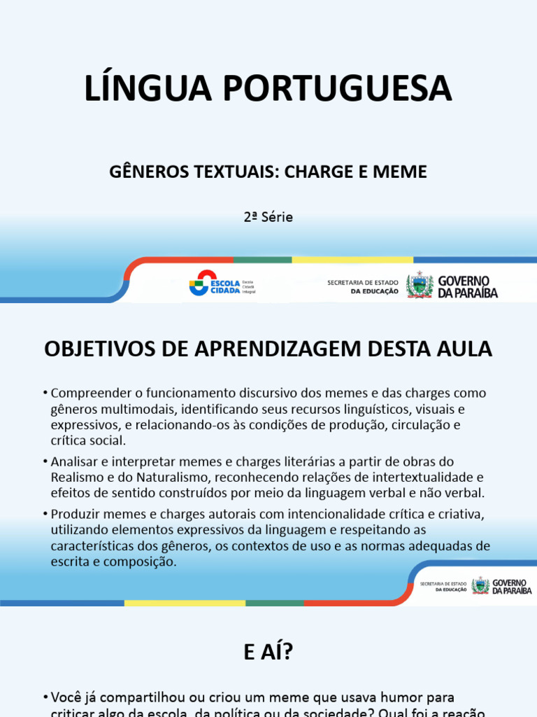 Genero Meme e Charge | PDF | Realismo (artes) | Linguística