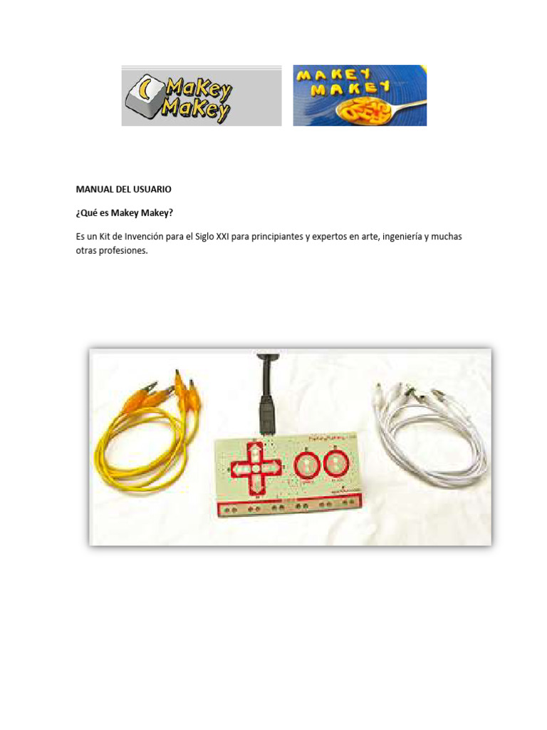 Introducción al Kit Makey Makey | PDF | USB | Ventana (informática)