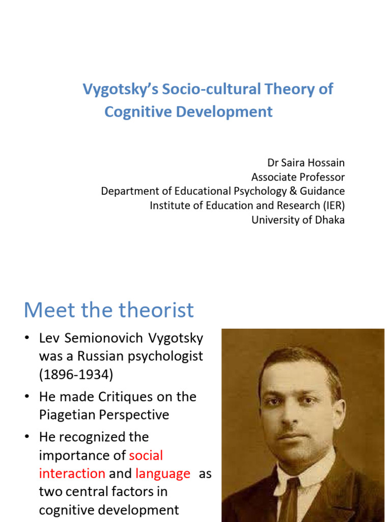 Vygotsky Socio-Cultural Theory | PDF | Constructivism (Philosophy Of ...