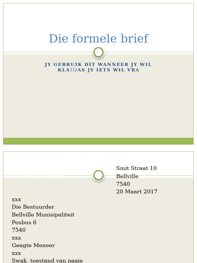 Formele Brief | PDF