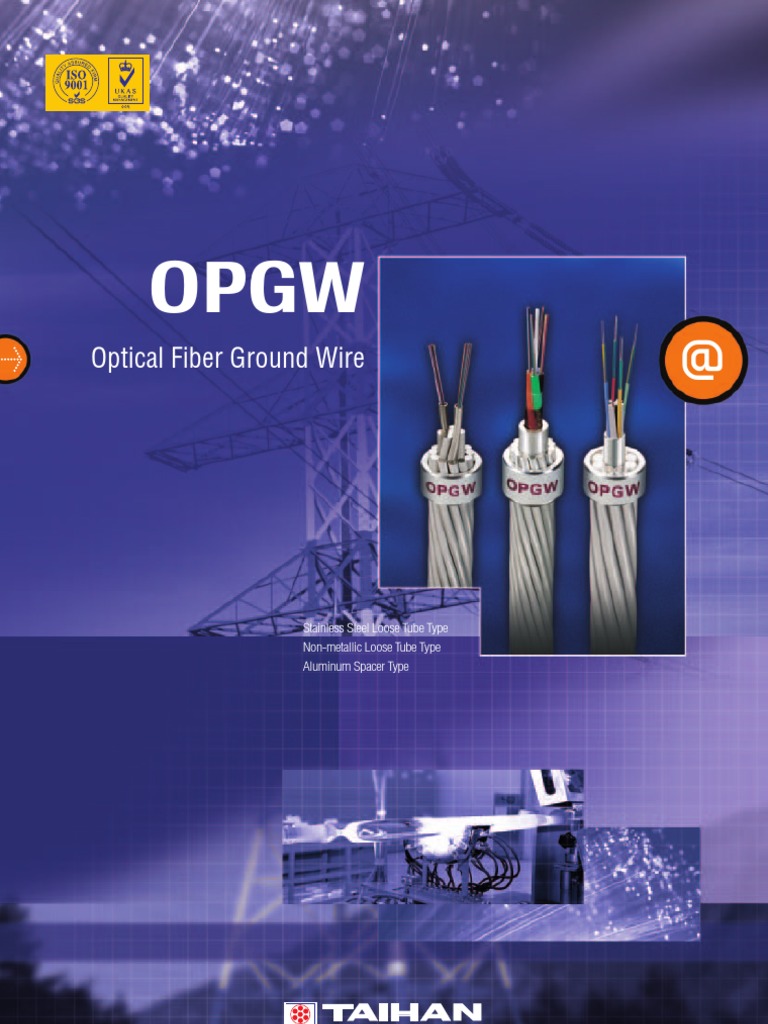 OPGW Catalog | PDF | Optical Fiber | Manufactured Goods