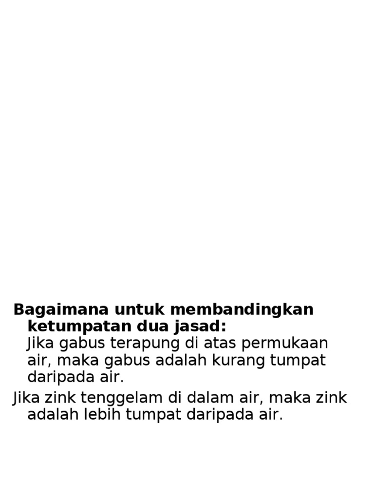 Aplikasi Konsep Ketumpatan | PDF