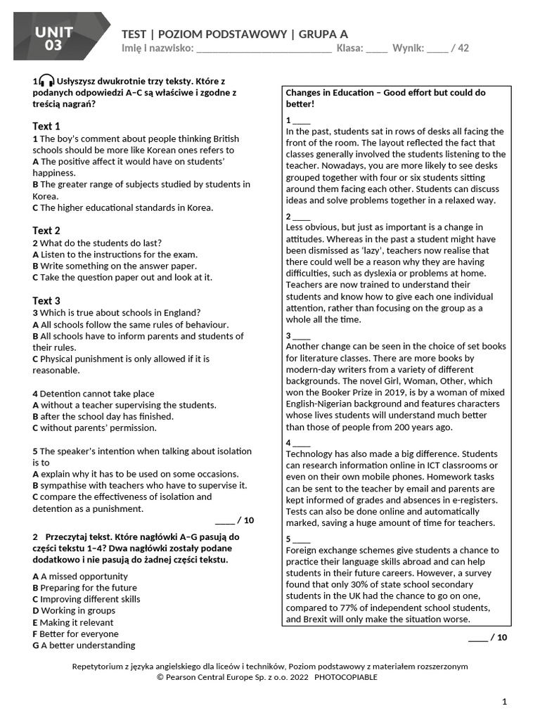 RepetMat U03 Test Podst A | PDF