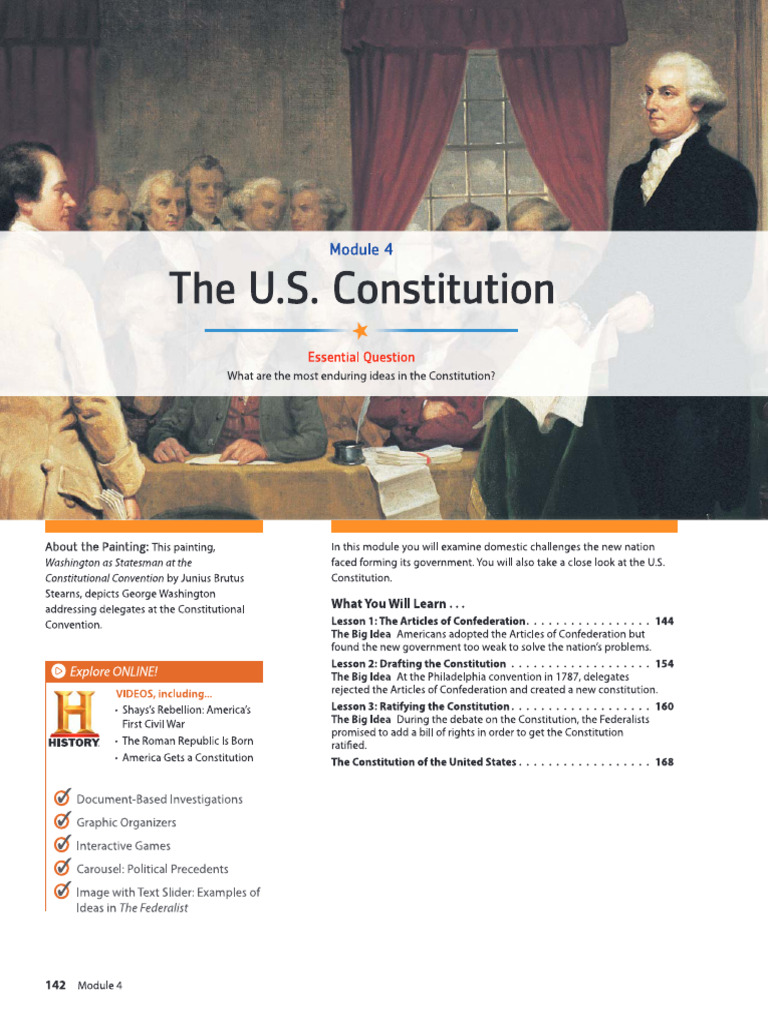 CH 4 Sec 1 - The Articles of Confederation - Textbook Redacted | PDF