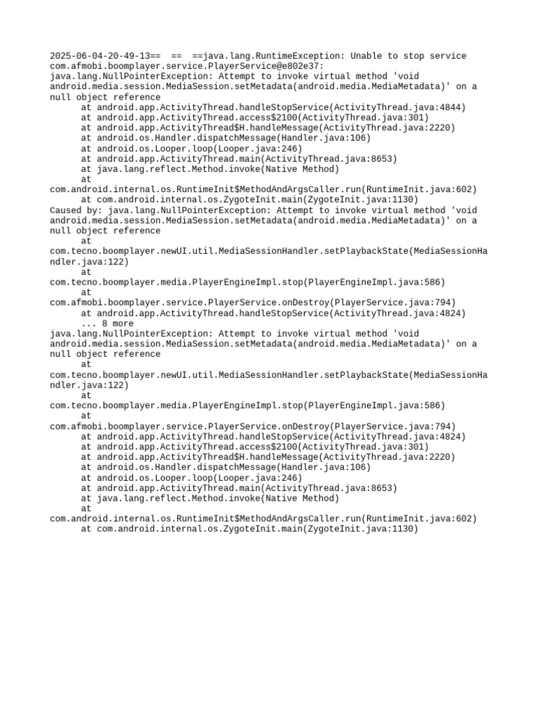 3.8.2 Crash 2025 06 04 20 49 13 1749062953278 | PDF | Java (Programming Language) | Oracle ...