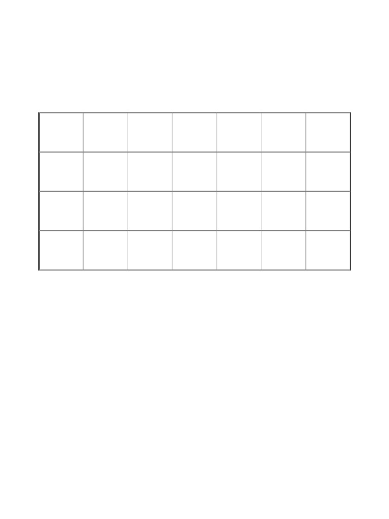 Typing Practice Calendar Grid | PDF