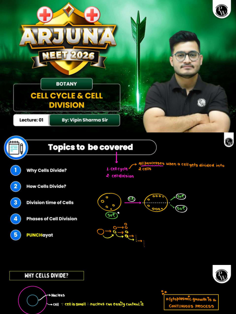 Cell Cycle and Division Notes | PDF