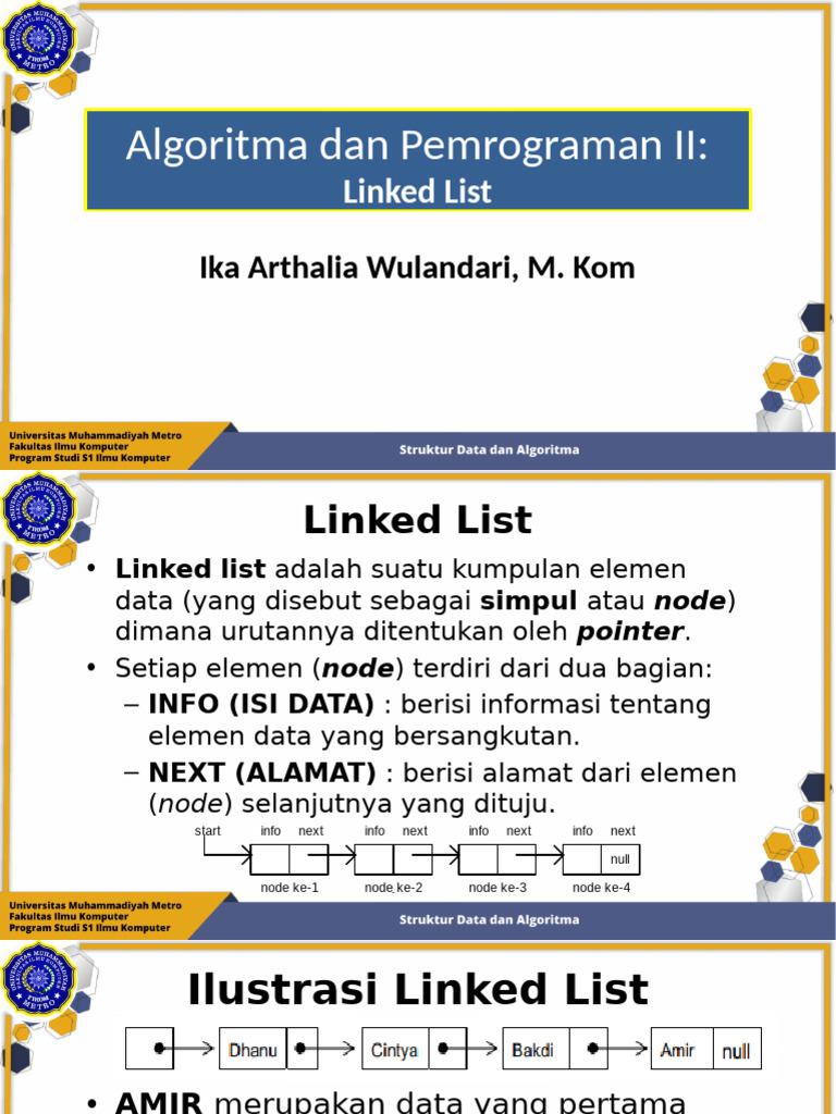 Pertemuan 10 - Linked List | PDF