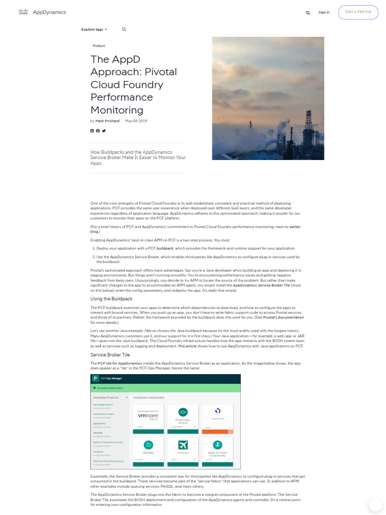 The AppD Approach - Pivotal Cloud Foundry Performance Monitoring - Blog ...