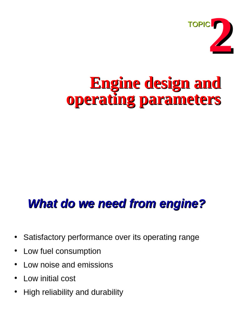 2 Operating Parameters | PDF | Engines | Fuel Efficiency