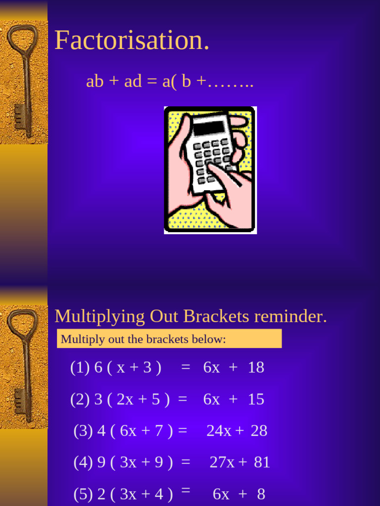 Factorisation and Expanding Brackets Guide | PDF | Mathematics ...