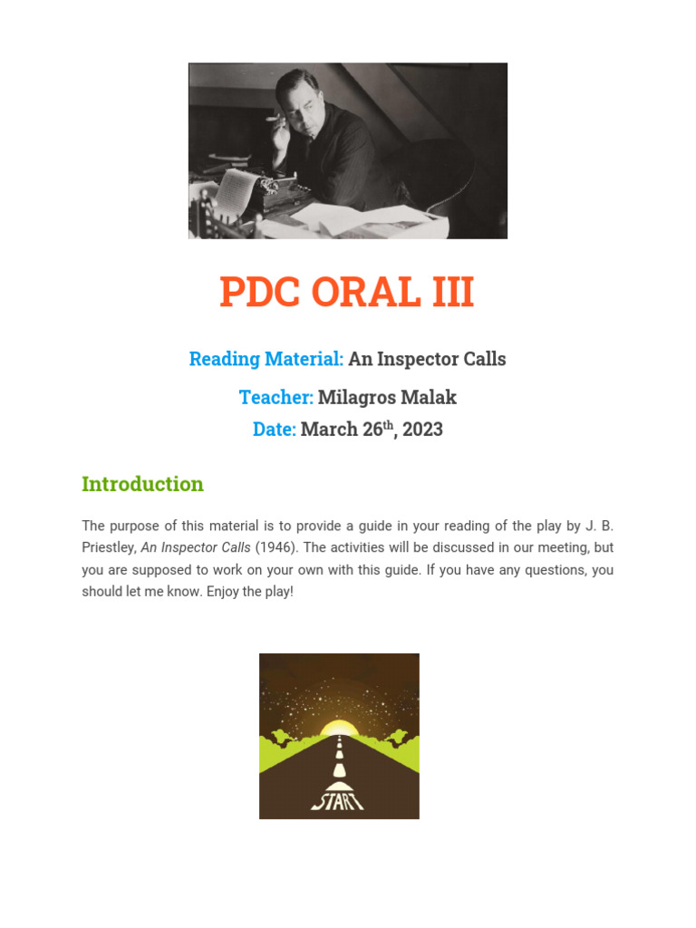 An Inspector Calls Study Guide | PDF