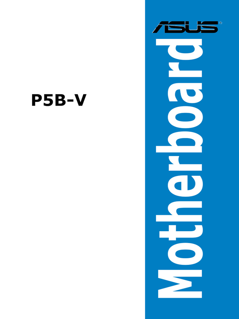 ASUS P5B-V Motherboard Manual | PDF | Bios | Electromagnetic Interference