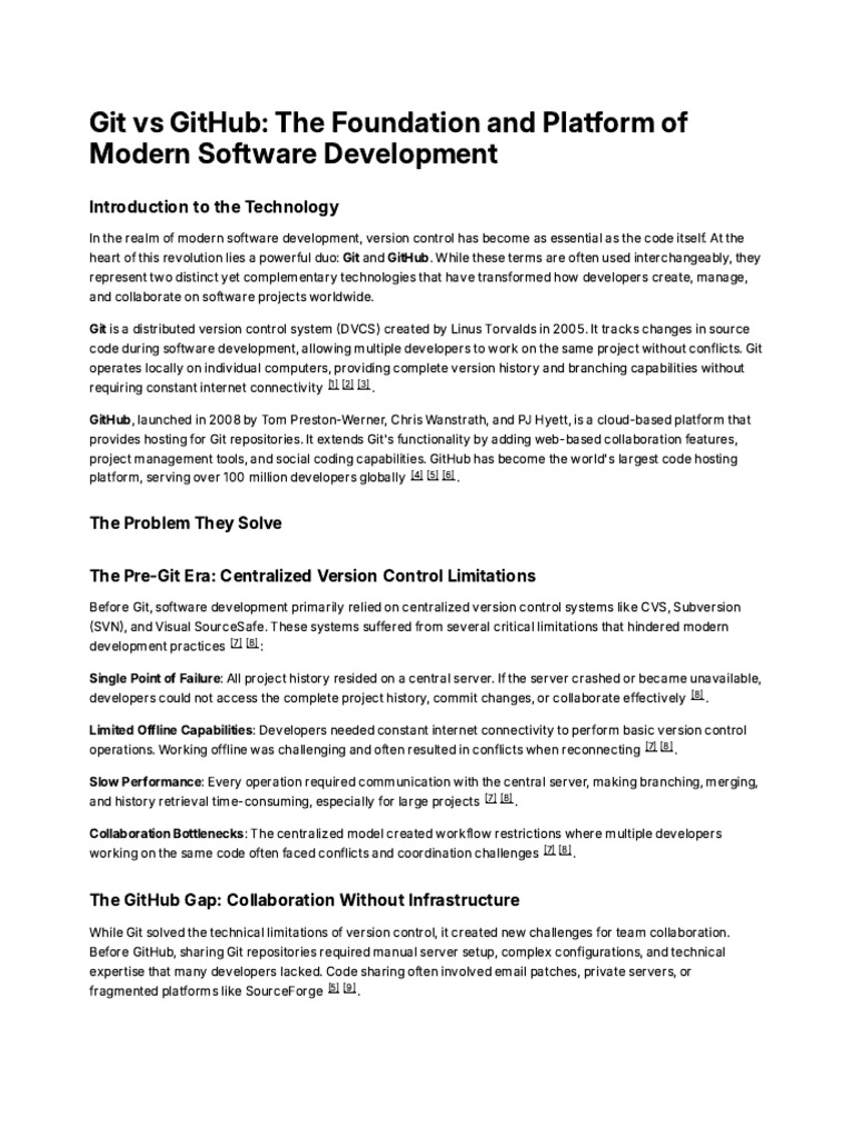 Git Vs Github Case Study | PDF | Version Control | Computing