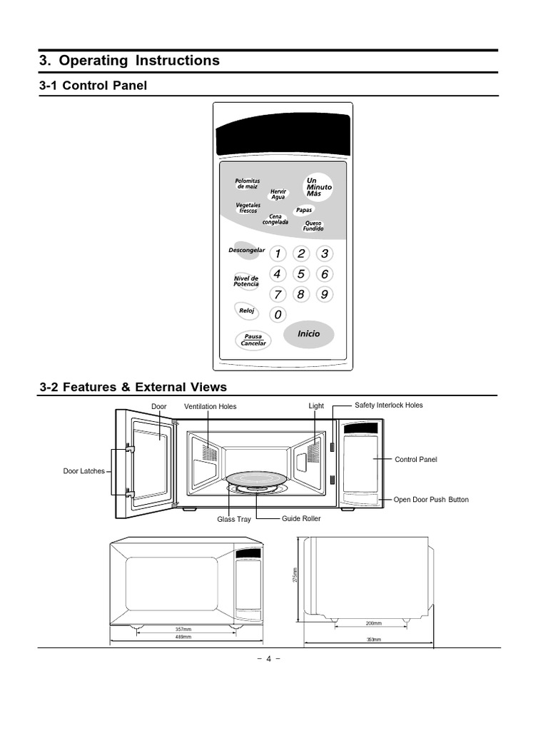 Operating Instructions for Control Panel | PDF