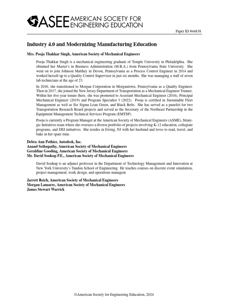 Modernizing Manufacturing Education for Industry 4.0 | PDF | Curriculum ...