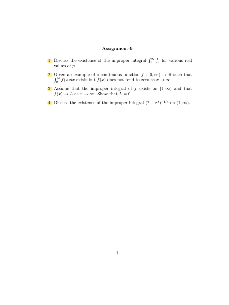 MA 403 Assignment 9 | PDF