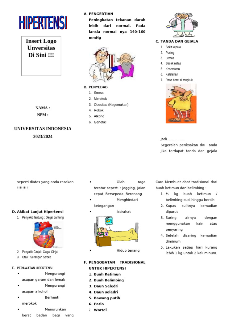 Leflet Hipertensi by Indopublikasi | PDF