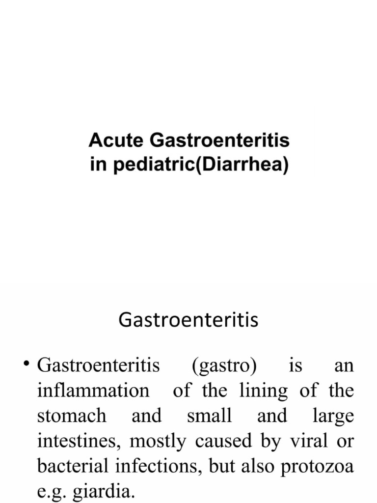 Gastroenteritis Pediatrics From Geeta K | PDF