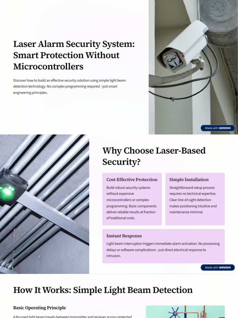 Laser Alarm Security System Smart Protection Without Microcontrollers ...
