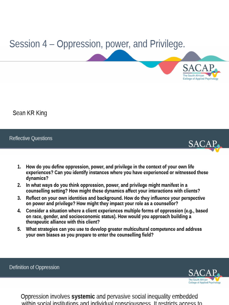 Session 4 Slides New | PDF | Intersectionality | Social Inequality