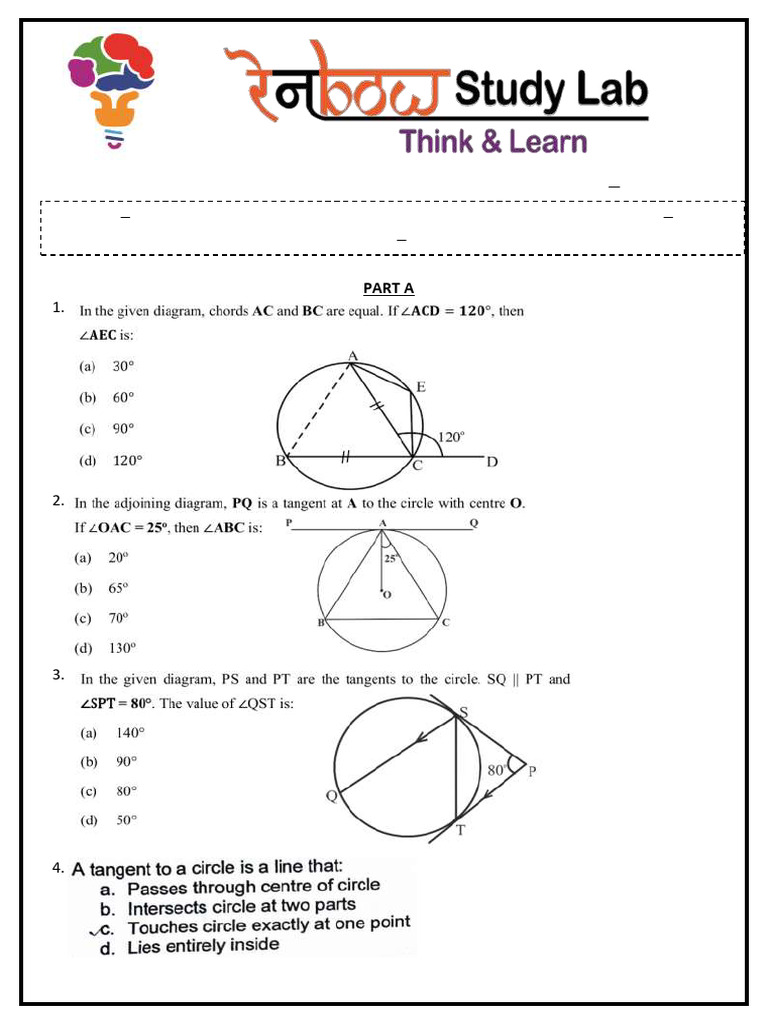 Circles and Tangent | PDF