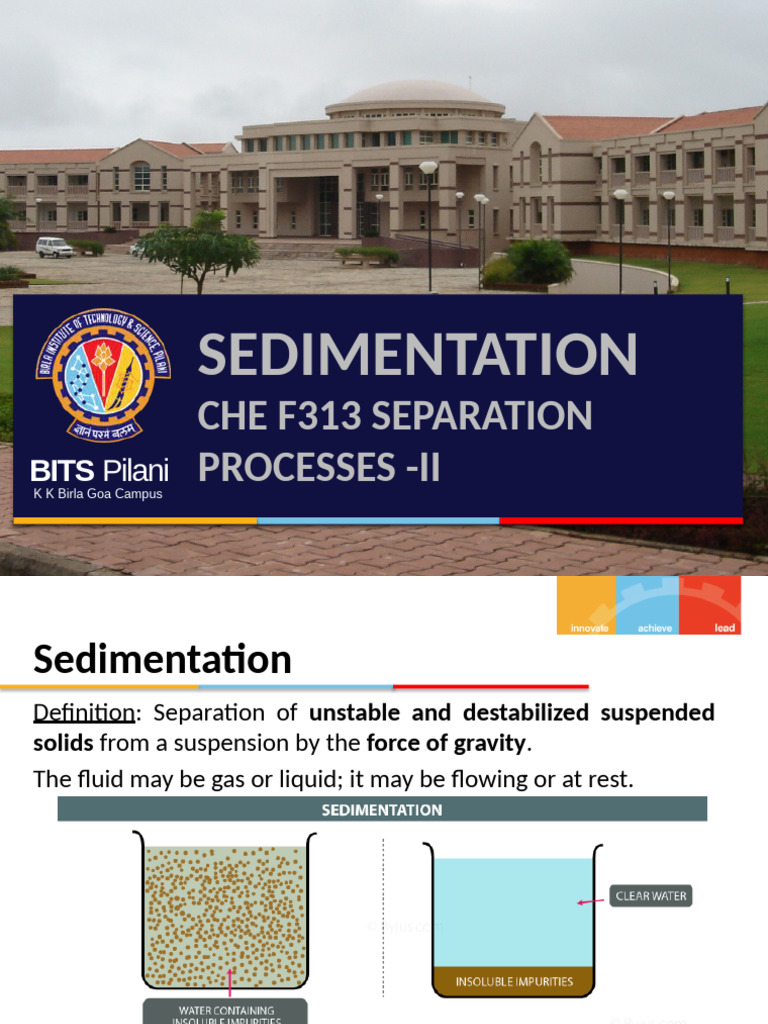 Sedimentation Lecture | PDF | Force | Mechanical Engineering