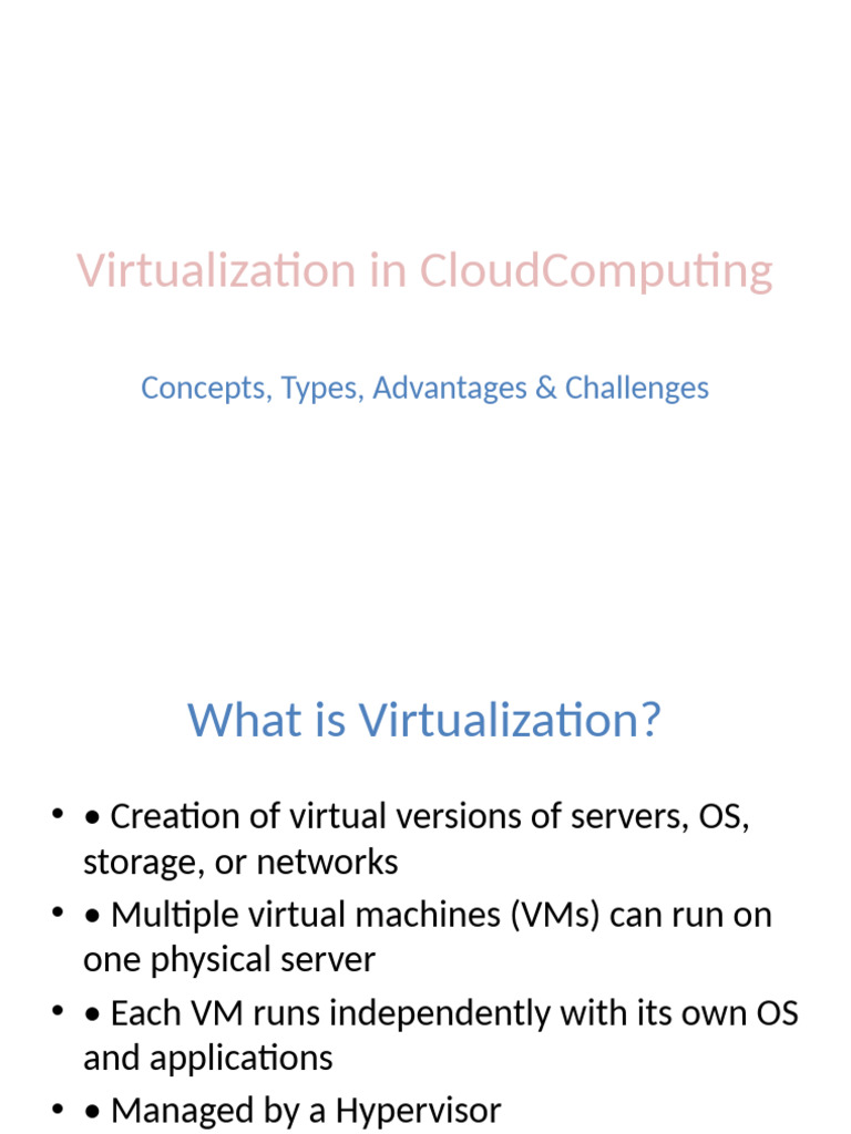 Virtualization Presentation CC | PDF