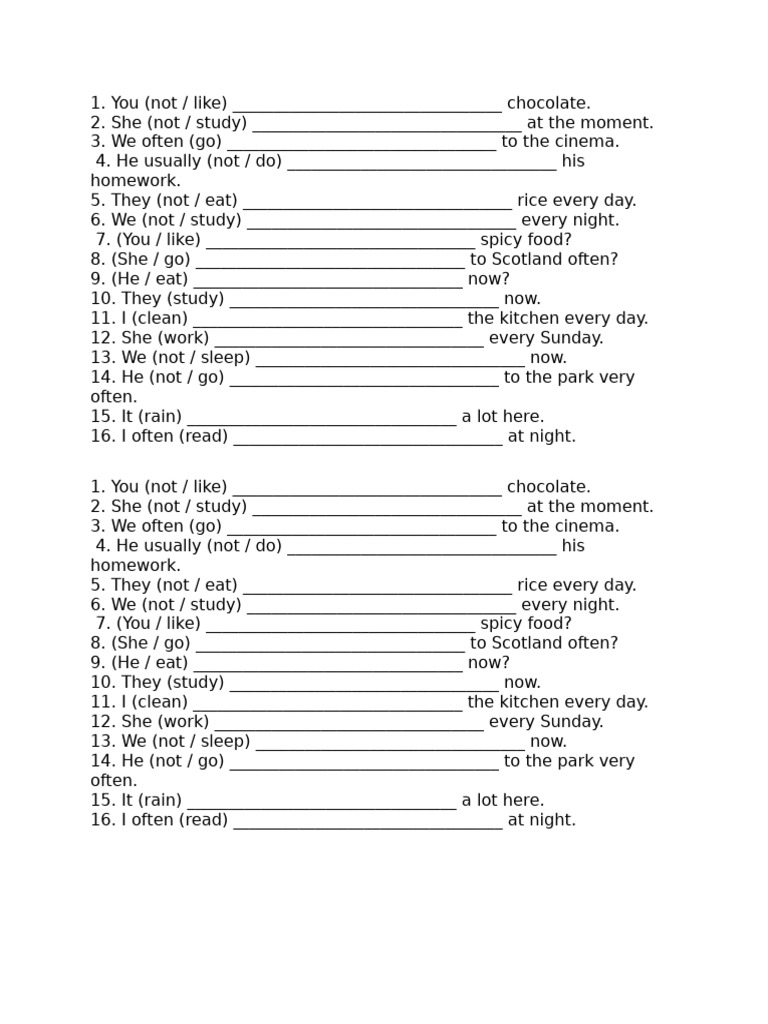 Present Simple Present Cont 2 | PDF