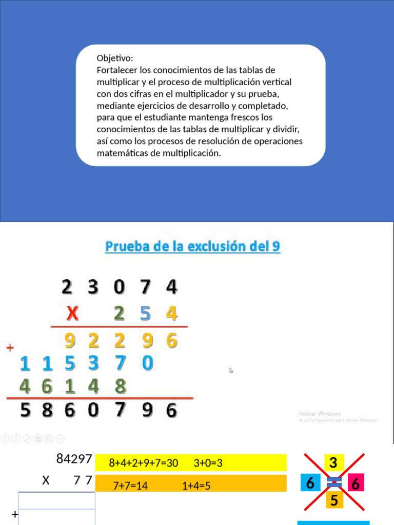 Matematica-Multiplicación y Su Prueba | PDF | Matemáticas | Aritmética
