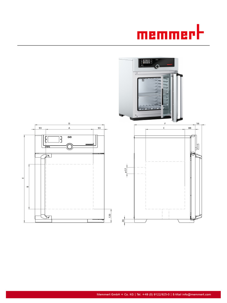 Memmert IN55 Incubator Specifications | PDF | Temperature | Calibration