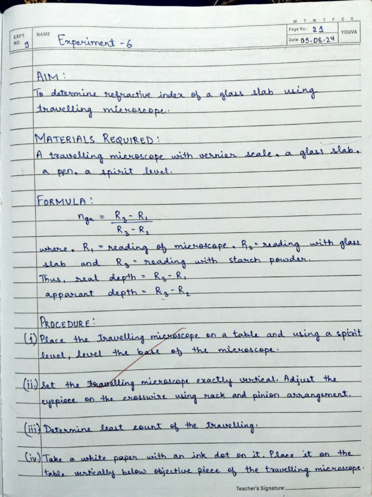 Physics Class 12 Practical Experiment 4-6 | PDF