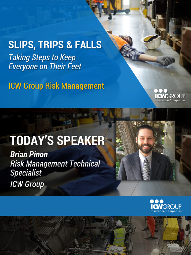 Icw Group Risk Management Slips Trips Falls Presentation | PDF | Risk ...