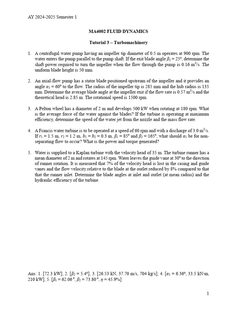 MA4002 - Tutorial 9 Questions | PDF