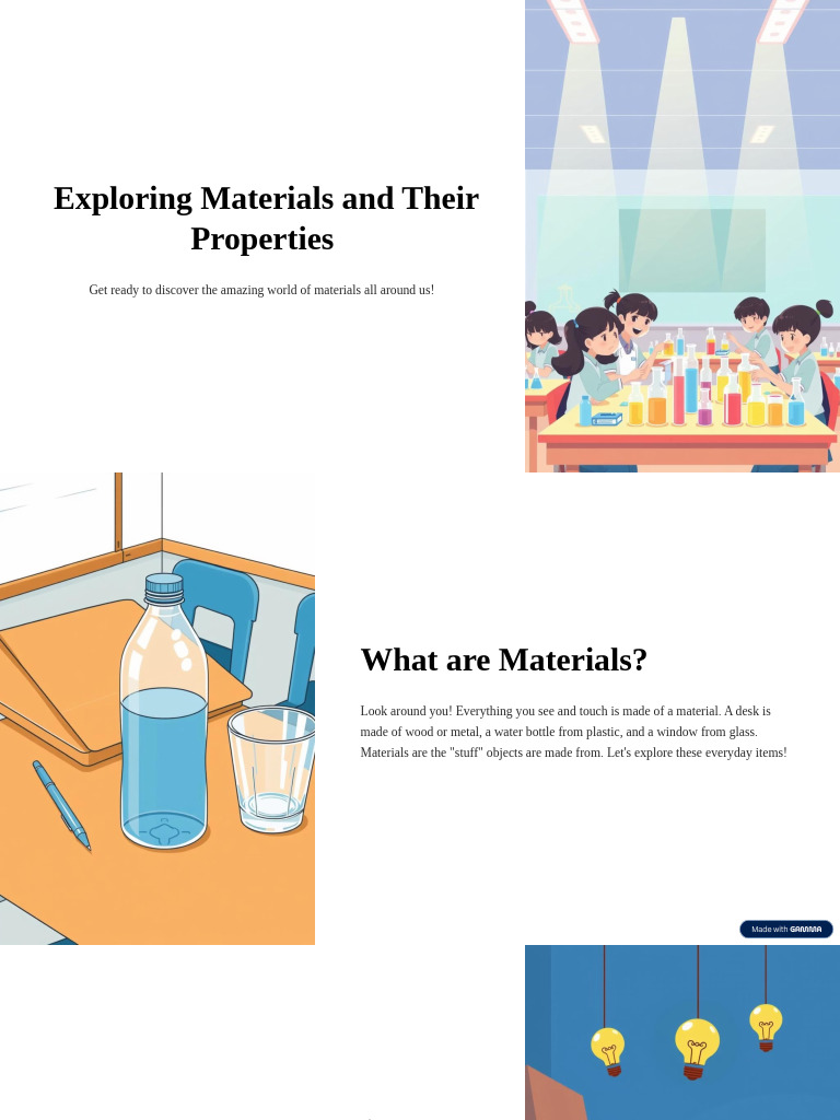 Exploring Materials and Their Properties | PDF | Glasses | Materials