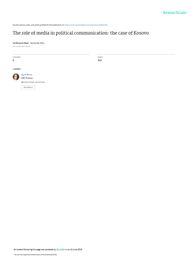 The Role of Media in Political Communication The C | PDF | Journalism ...