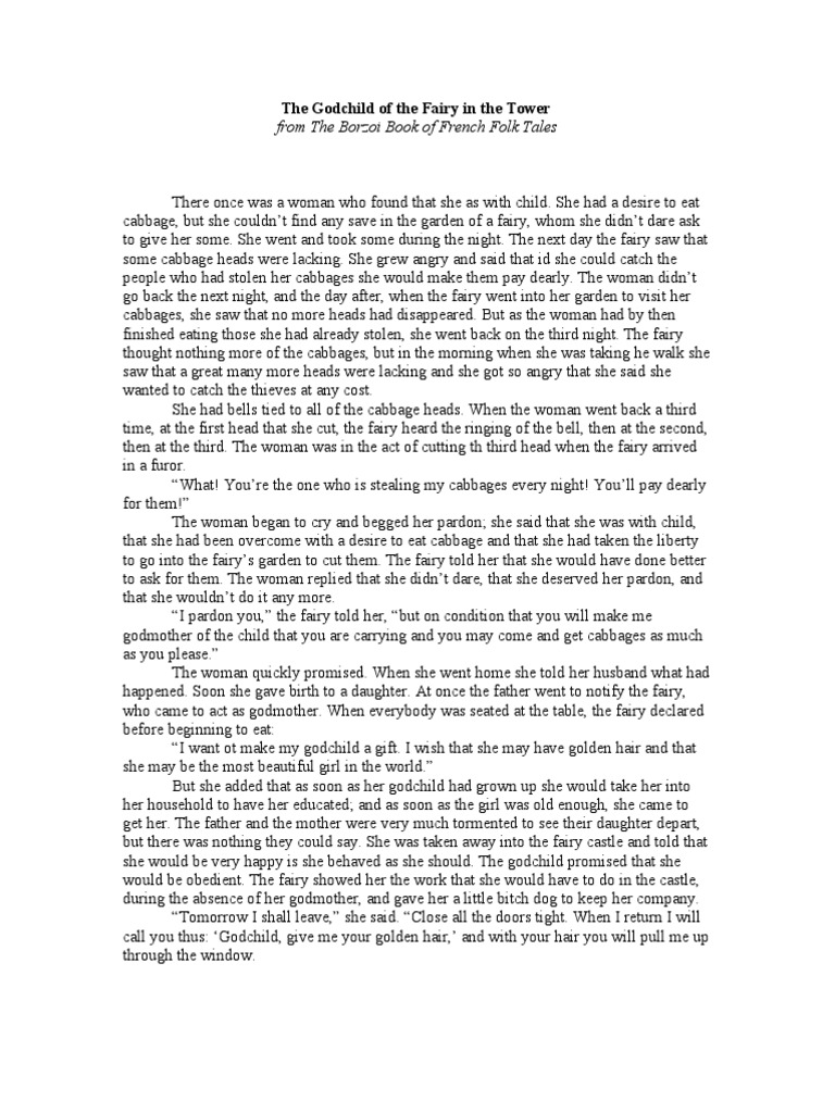 The Godchild's Cabbage Curse | PDF | Fairies | Godparent