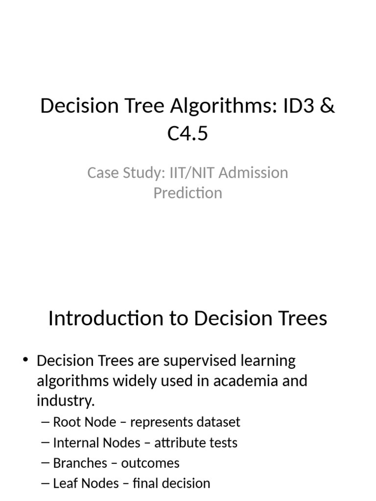 Decision Tree IIT NIT CaseStudy | PDF