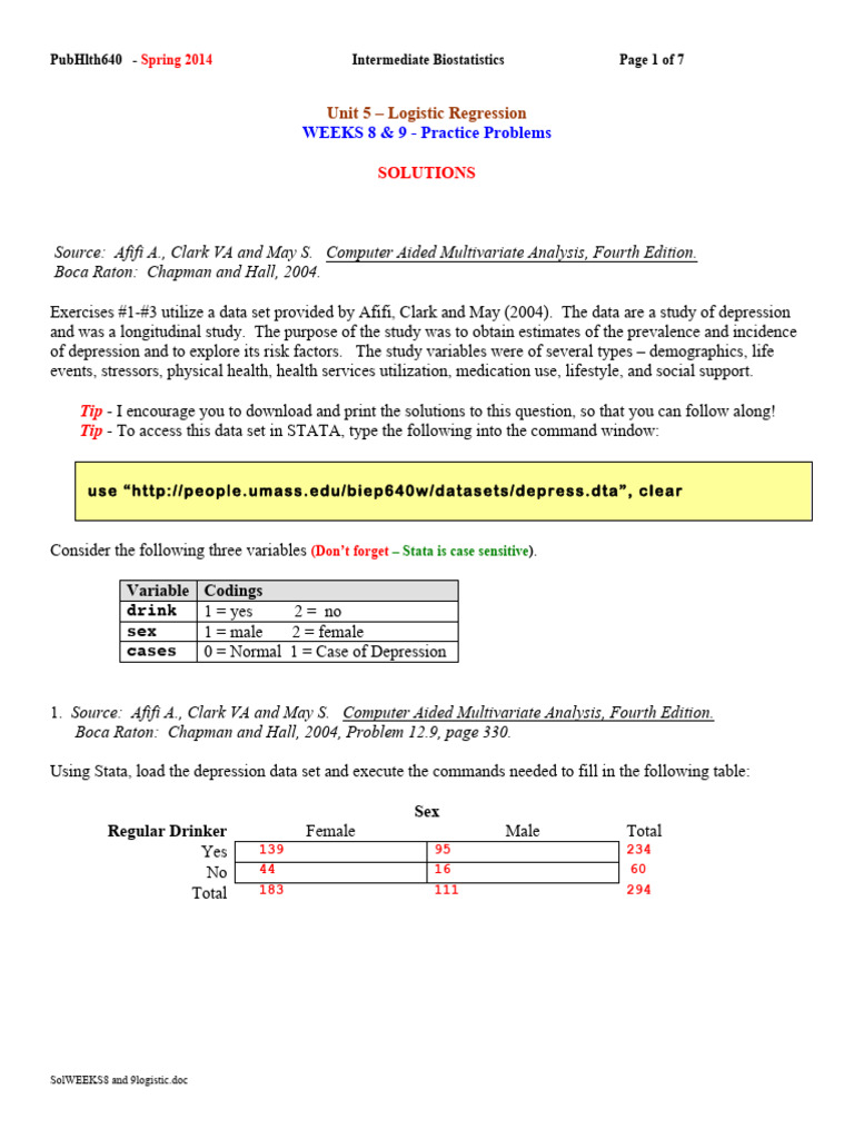 Sol_WEEKS8 and 9logistic | PDF | Logistic Regression | Dependent And ...