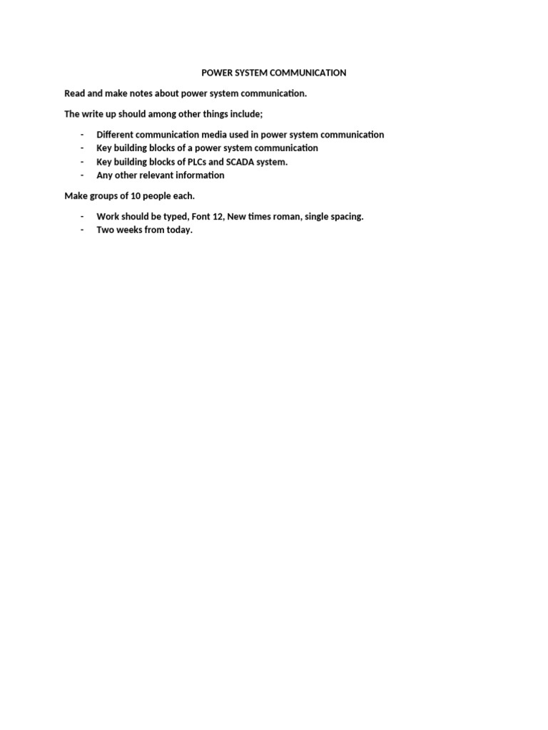 Power System Communication - 2025 | PDF