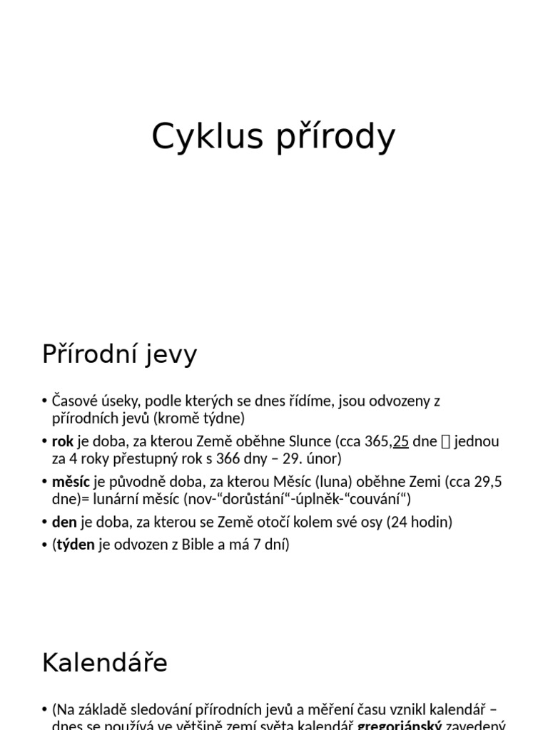 Clovek V Rytmu Casu Cyklus Prirody | PDF