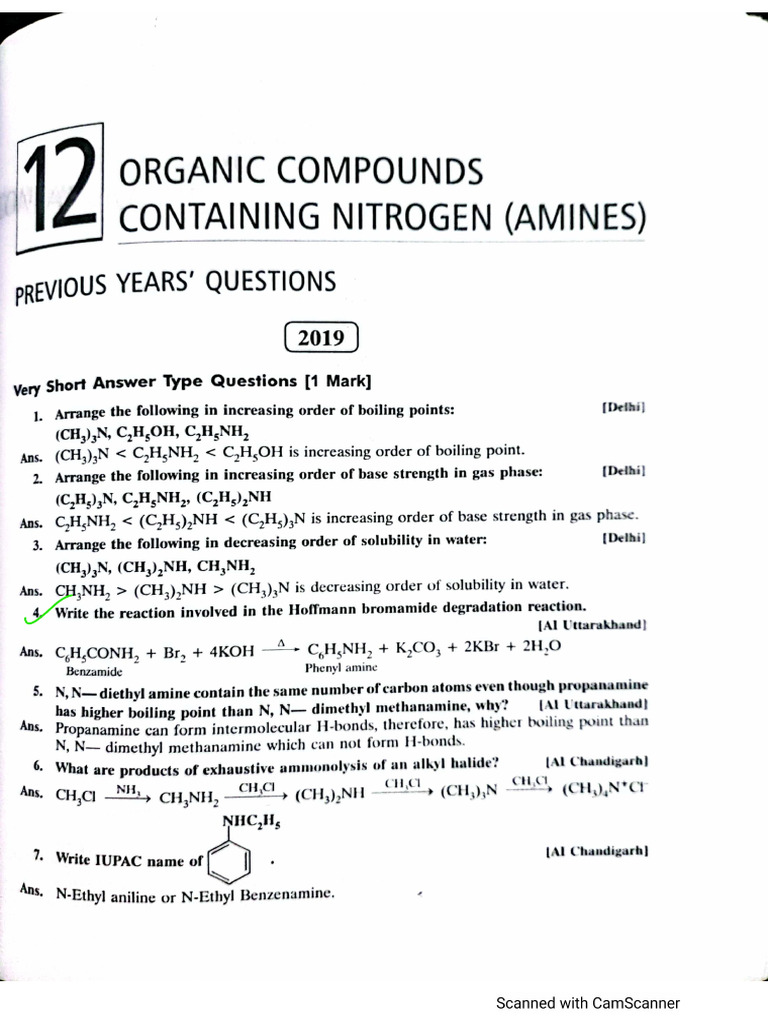 Amines PYQ | PDF
