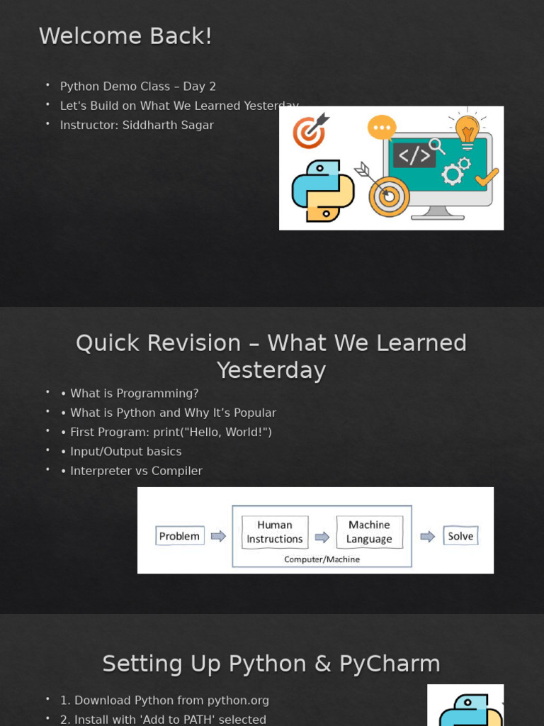 Python Demo Class Day2 Presentation | PDF