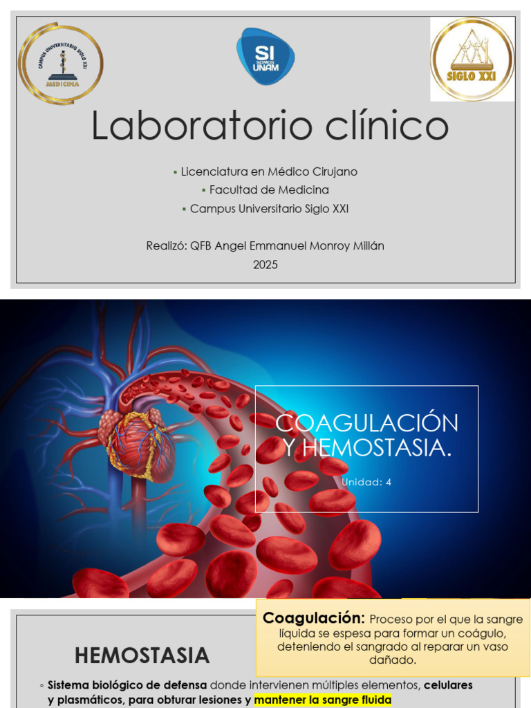 Coagulación y Hemostasia en Medicina | PDF | Coagulación | Hemostasia