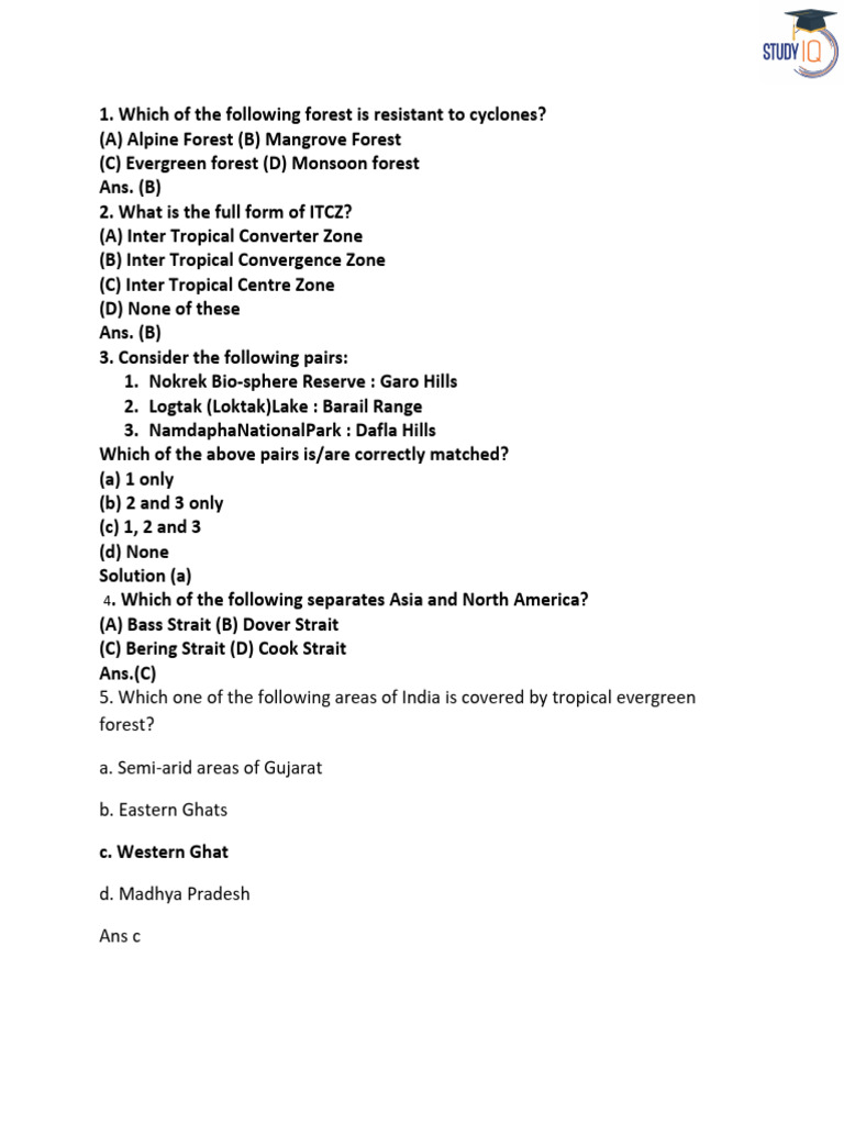 Geography Quiz Questions and Answers | PDF | Oceans | Nature