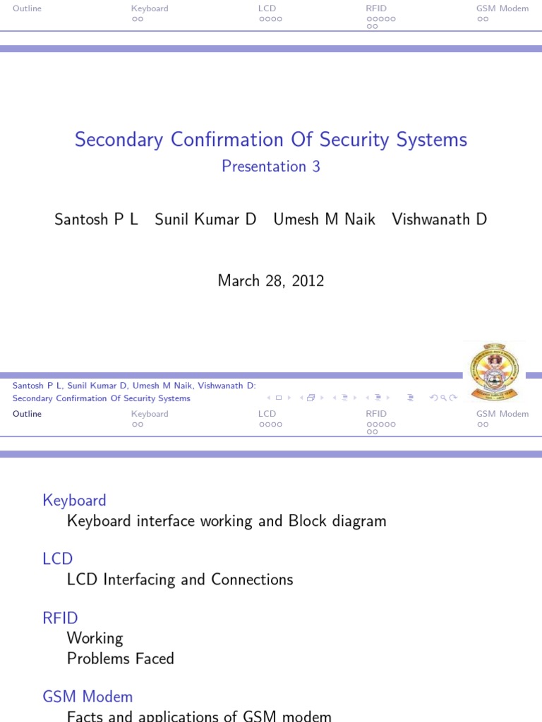 Security System Confirmation Methods | PDF | Radio Frequency ...