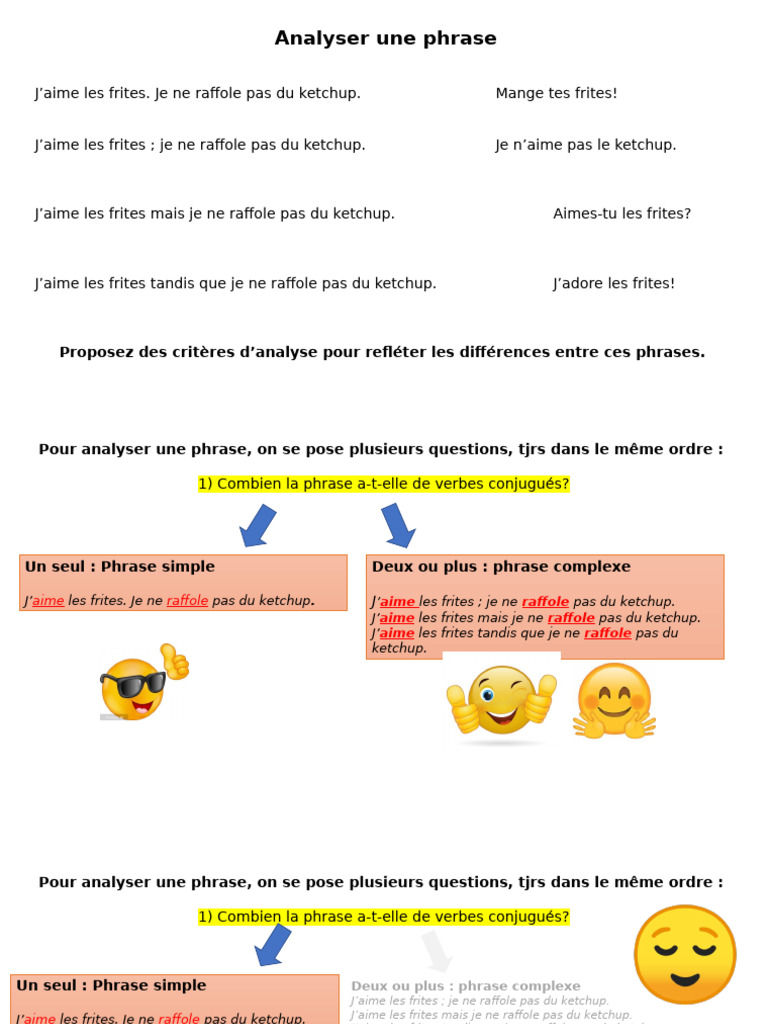 Analyse des phrases en français | PDF | Clause | Phrase