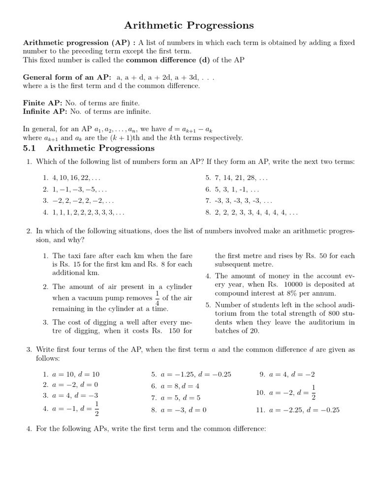 Understanding Arithmetic Progressions | PDF | Number Theory | Mathematics