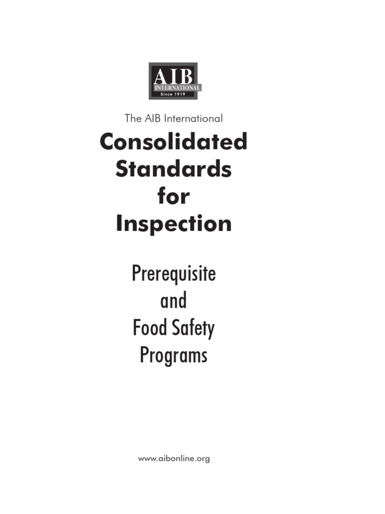 AIB Food Safety Eng Man Web | PDF | Food Safety | Warehouse
